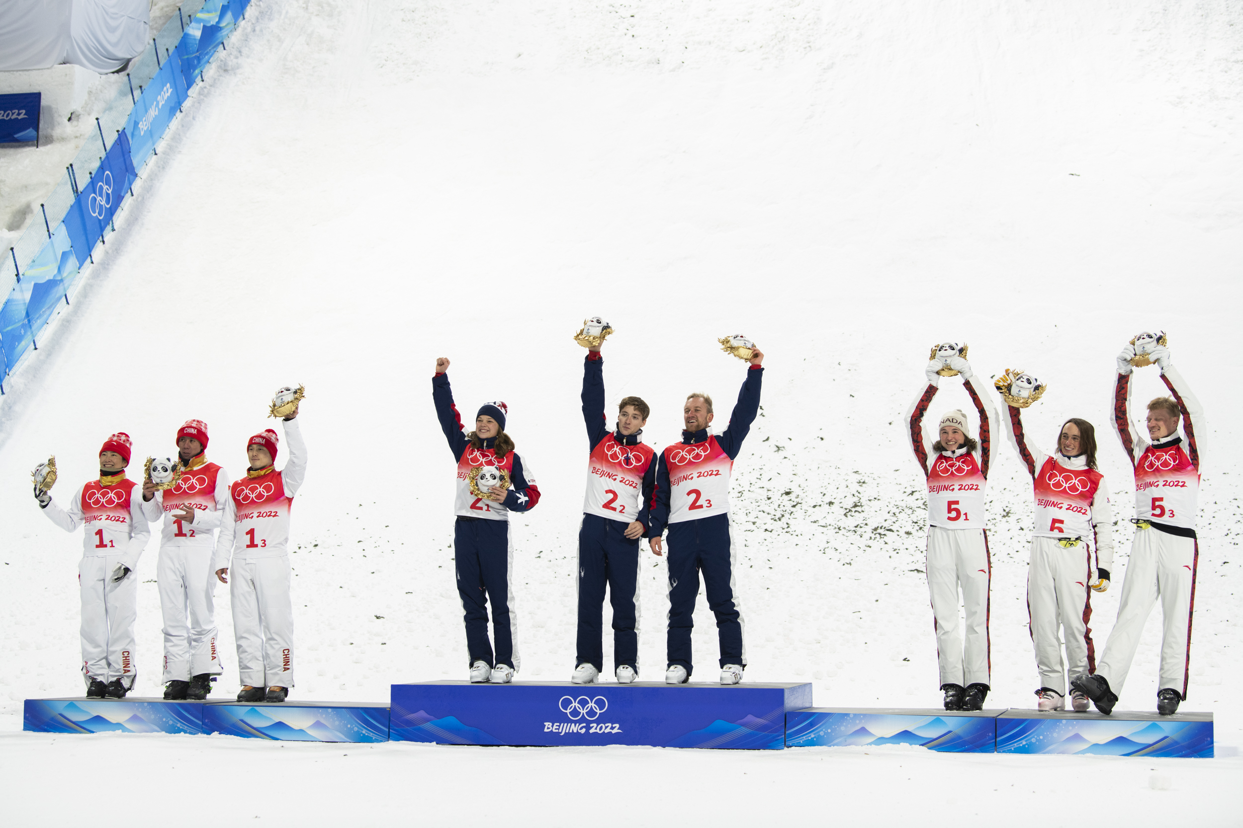 FIS | USA wins gold as aerials mixed team event makes its Olympic debut